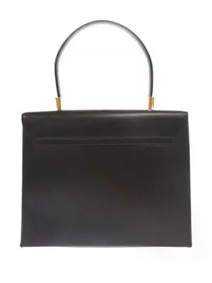 FERRAGAMO Leather Gancini Top Handle Satchel