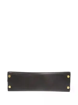 FERRAGAMO Leather Gancini Top Handle Satchel