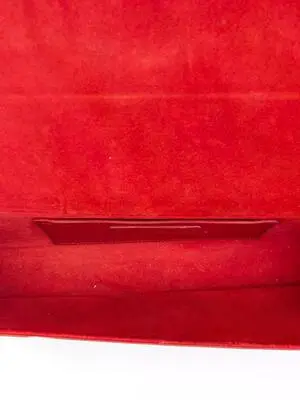 Saint Laurent 2013 Grain De Poudre Monogram Cassandre Clutch - Red