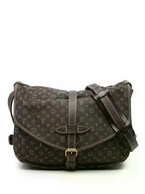 LOUIS VUITTON 2009 Monogram Mini Lin Saumur 30 Crossbody Bag - Brown