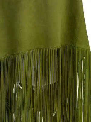 FURLING BY GIANI Fringe-trimmed Suede Scarf