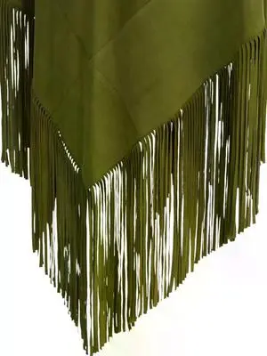 FURLING BY GIANI Fringe-trimmed Suede Scarf
