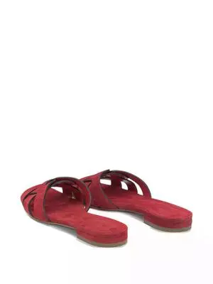 SERGIO LEVANTESI Norma Interwoven Leather Sandals - Red