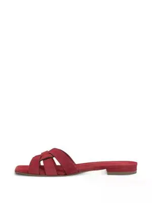 SERGIO LEVANTESI Norma Interwoven Leather Sandals - Red