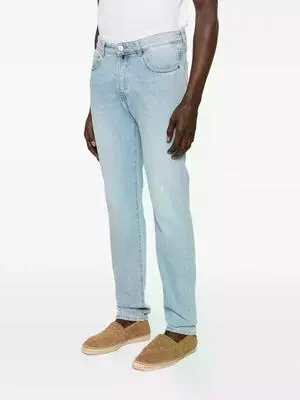 Incotex Faded-effect Five-pocket Jeans