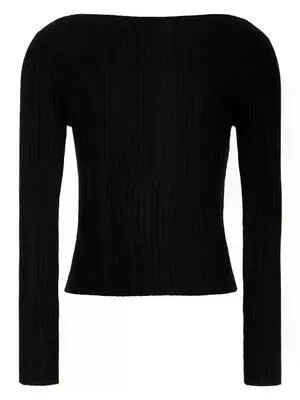 SIMONA CORSELLINI Wide-neck Ribbed Top