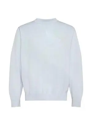 Calvin Klein Logo-embroidered Ribbed-trim Sweater