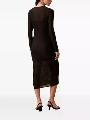 Calvin Klein Monogram-pattern Midi Dress