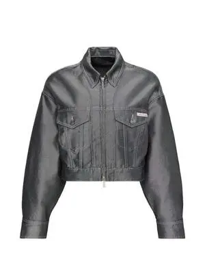 Calvin Klein Metallic-effect Cropped Jacket