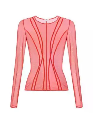 Elisabetta Franchi Sheer Long Sleeve Top