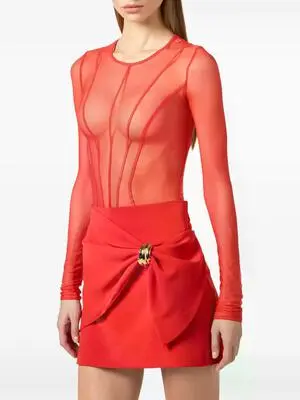 Elisabetta Franchi Sheer Long Sleeve Top