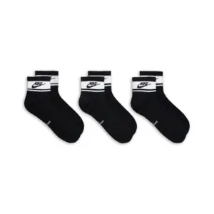 Nike Everyday Elevated Ankle Socks 3 Pairs - Black