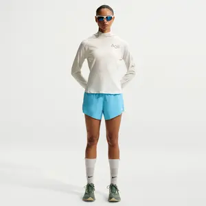Nike Dri-fit Trail Running Shorts With Brief Liner - Blue