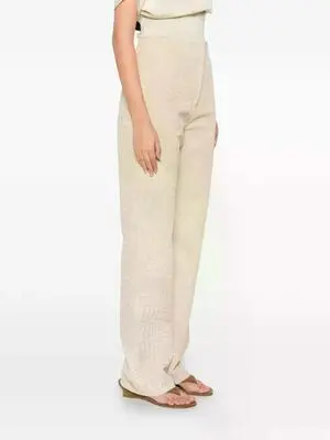 Tove Tieve Croc-effect Trousers - Neutrals