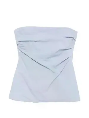 ST. AGNI Strapless Tie-back Top - Blue