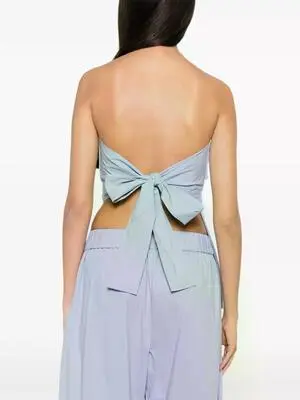 ST. AGNI Strapless Tie-back Top - Blue