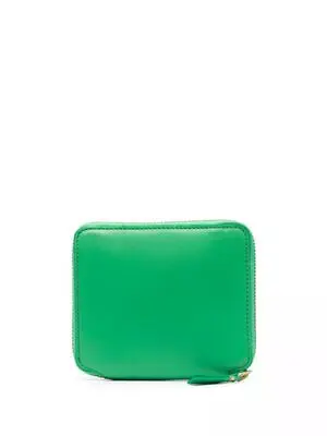 Comme Des Garçons Leather Zipped Wallet - Green