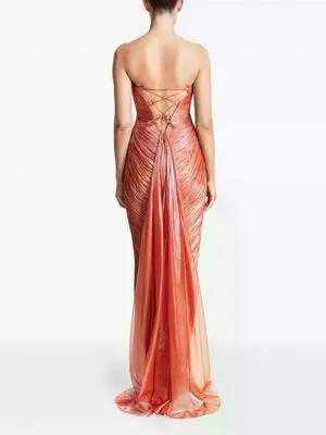MARIA LUCIA HOHAN Victoria Ruched Maxi Dress