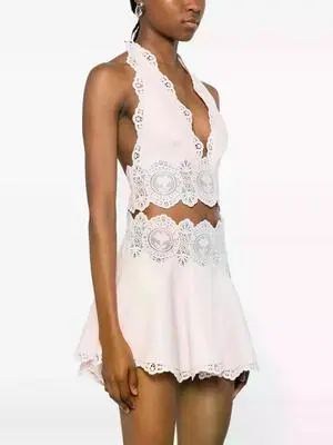 Retrofete Kismet Lace-trim Halter Neck Top