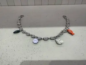 Loewe Donut Chain With Charms - Silver