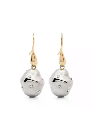 Marni Crystal-embellished Drop Earrings - Silver