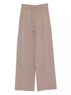 Max Mara Drawstring Waist Wide Leg Track Pants - Brown