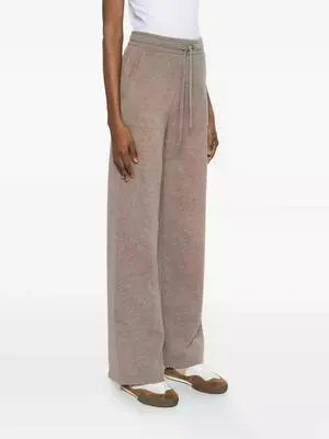Max Mara Drawstring Waist Wide Leg Track Pants - Brown