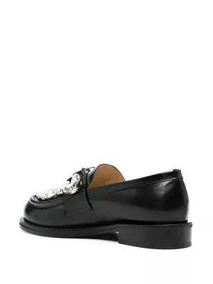 Mach & Mach Crystal-embellished Loafers