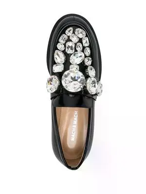 Mach & Mach Crystal-embellished Loafers