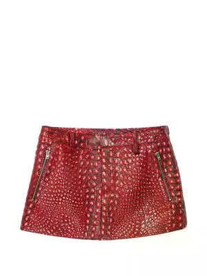 Camper Textured Leather Skirt