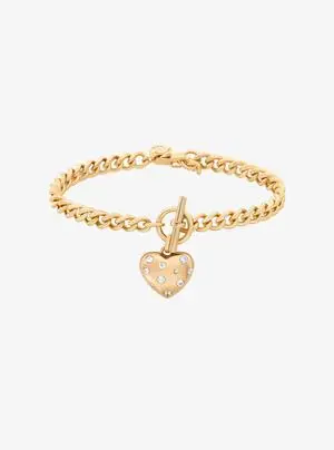 Michael Kors Pavé Heart Charm Bracelet