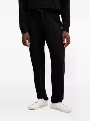 Guess Logo-patch Drawstring Track Pants - Black