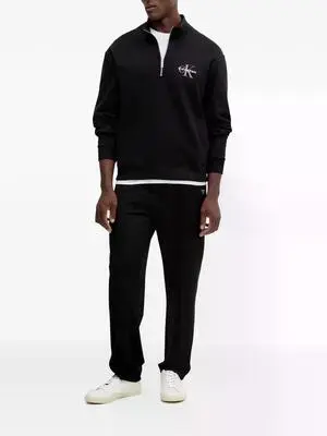 Guess Logo-patch Drawstring Track Pants - Black