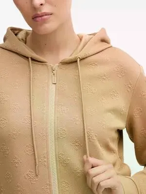 Guess Embossed Zip-up Hoodie