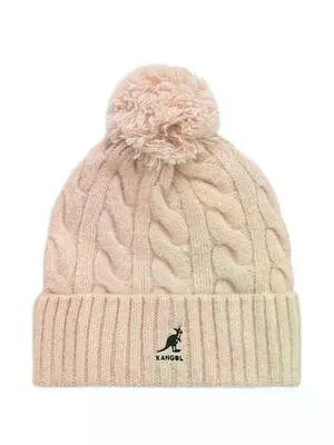 KANGOL Cable-knit Beanie Hat - Neutrals
