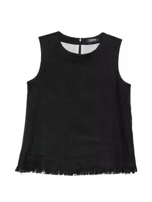 Max Mara Sleeveless Top With Fringed Edge