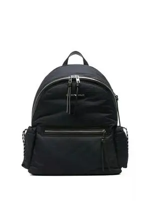 Emporio Armani Logo-jacquard Backpack - Blue