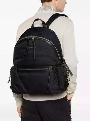 Emporio Armani Logo-jacquard Backpack - Blue