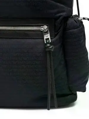 Emporio Armani Logo-jacquard Backpack - Blue