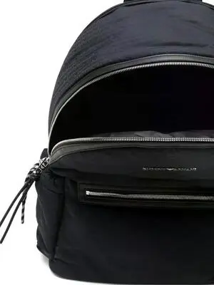 Emporio Armani Logo-jacquard Backpack - Blue