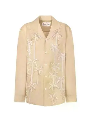 BAZISZT Palm-tree Embroidered Shirt