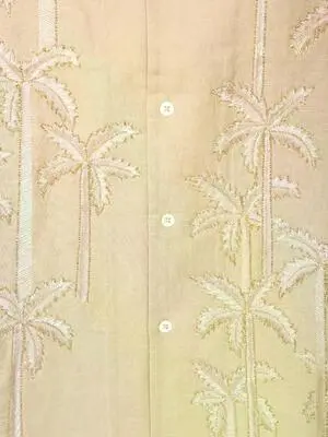 BAZISZT Palm-tree Embroidered Shirt