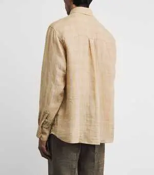 Our Legacy Cotton-linen-blend Check Above Shirt