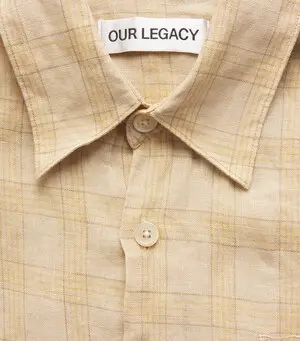 Our Legacy Cotton-linen-blend Check Above Shirt