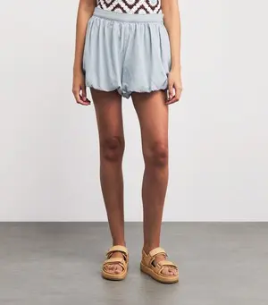 Maje Chambray Bubble-hem Skort