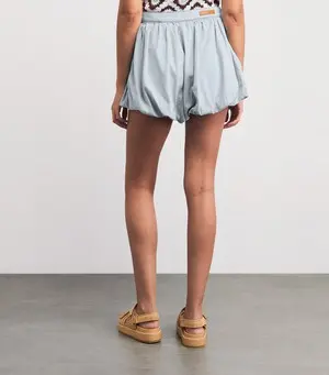 Maje Chambray Bubble-hem Skort