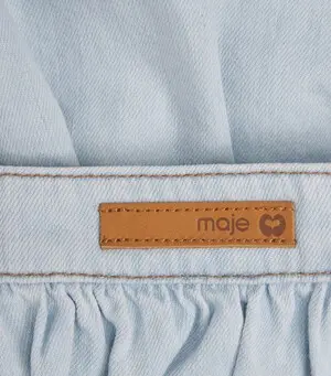 Maje Chambray Bubble-hem Skort