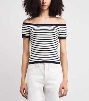 Maje Knitted Off-the-shoulder Top