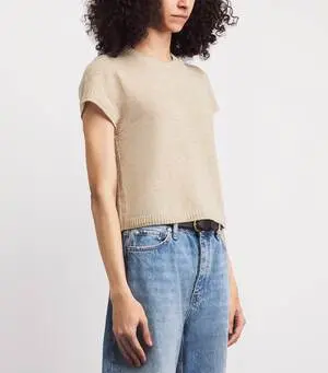 ME+EM Cashmere Cropped T-shirt