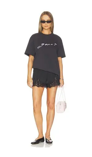GANNI Heavy Cotton Jersey Relaxed Fit T-shirt